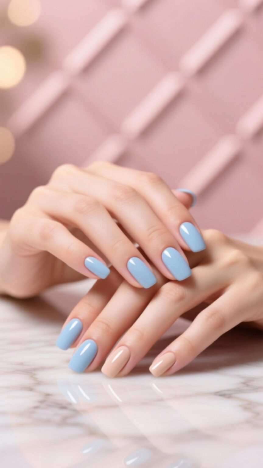 Top 25+ Blue Gel Nails Gorgeous Ideas | Every Mood And Season