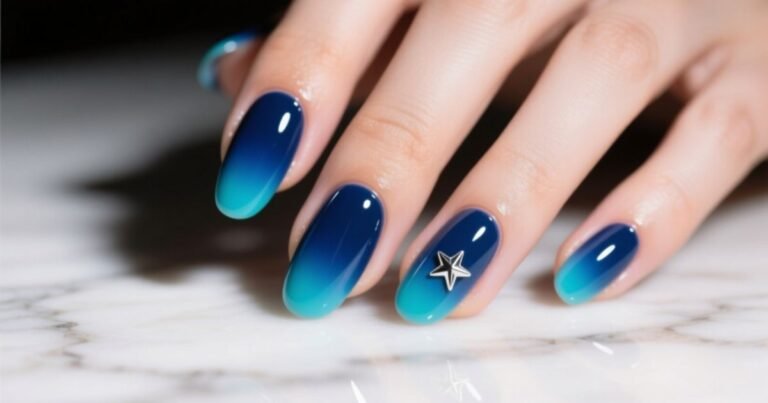 Top 25+ Blue Gel Nails Gorgeous Ideas | Every Mood And Season