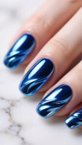 Top 25+ Blue Gel Nails Gorgeous Ideas | Every Mood And Season