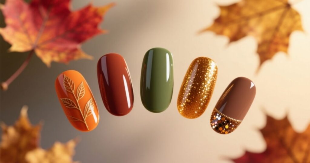25+ Fall Gel Nails Ideas | Match Every Fall Outfit